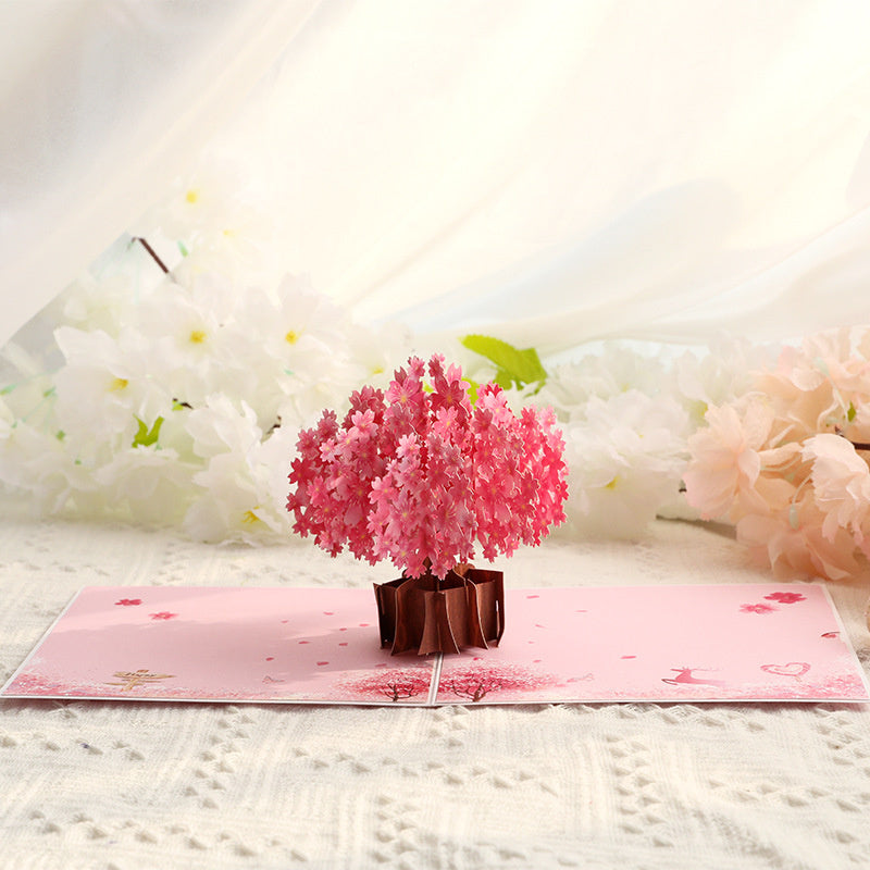 Paper Love 3D Cherry Blossom Pop Up Card For Valentines Mothers Day ...