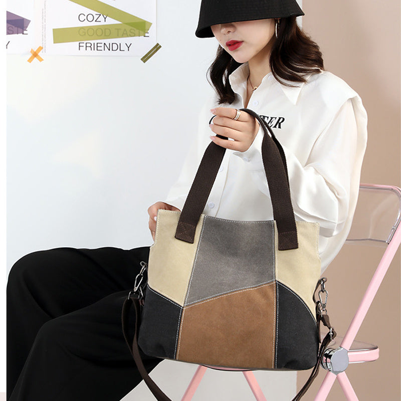 Women's Shoulder Crossbody The Tote Bag Canvas Convertible Bag – Wise Living NZ