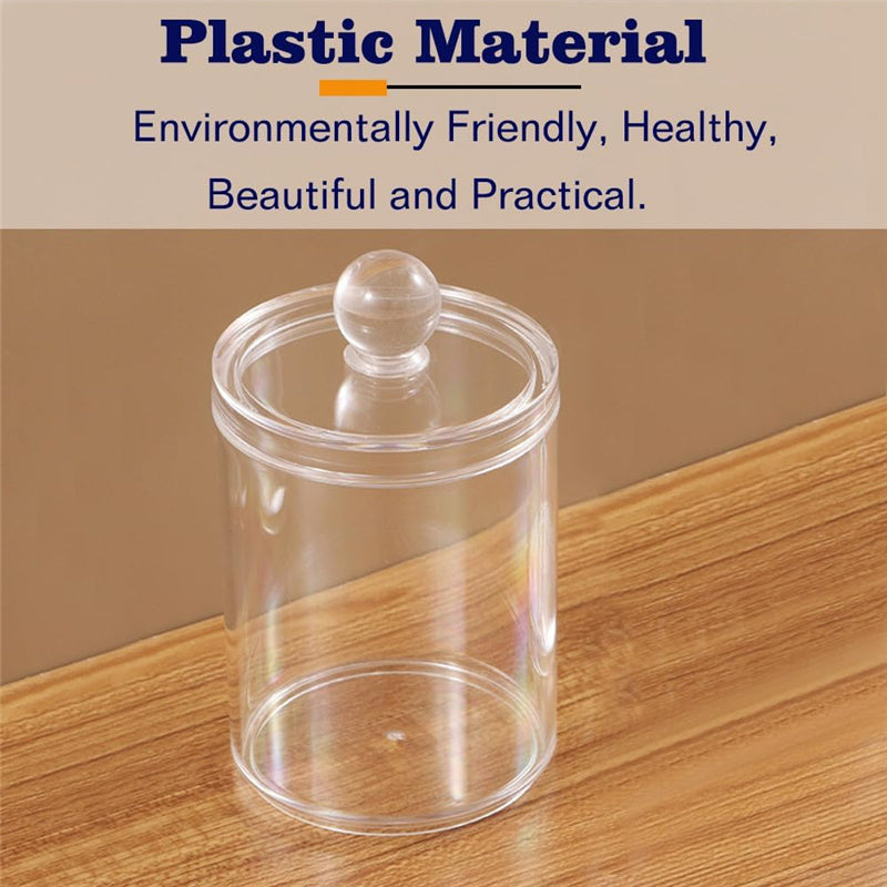 2 Pack Acrylic Cotton Swab Container – Wise Living NZ