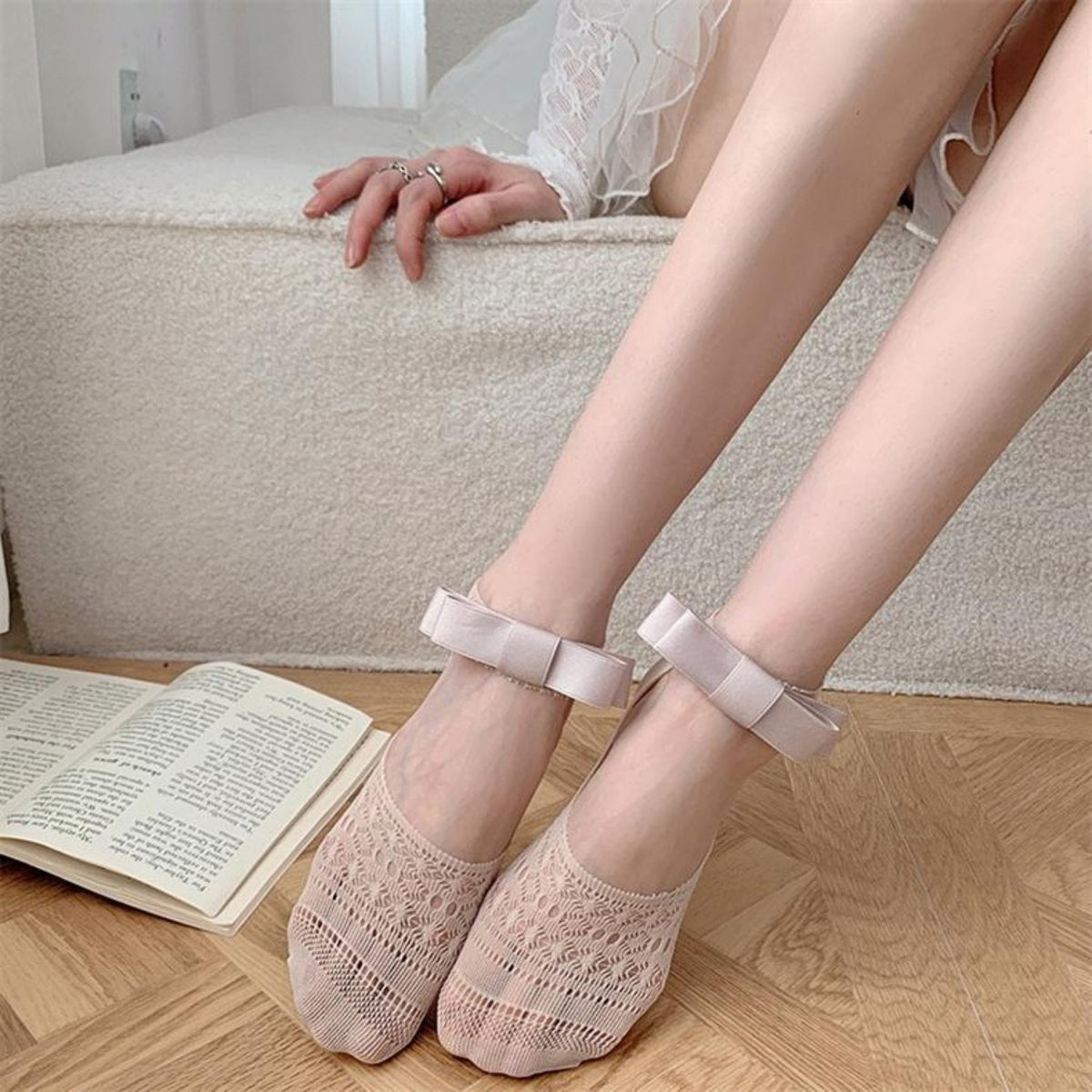 Boat Socks Lace Sock Ballet Style Socks Ultra Thin Socks Low Cut Socks ...