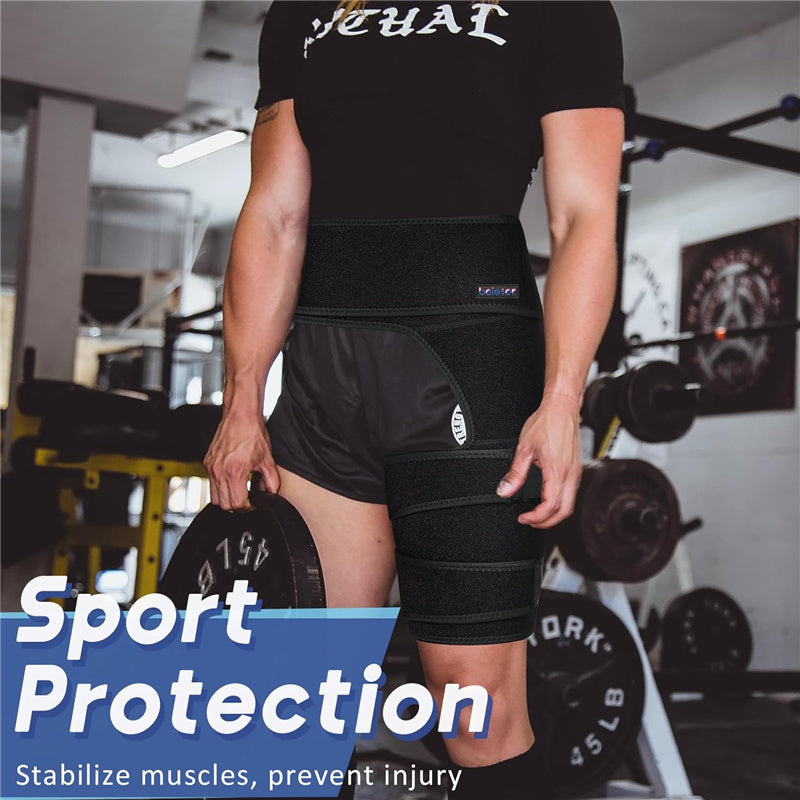 Hip Brace Compression Groin Support Wrap for Sciatica Pain Relief Thig ...