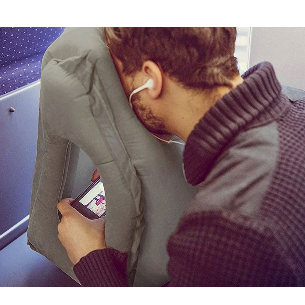 Inflatable Travel Pillow Air Cushion for Airplanes, Trains, Cars and O ...