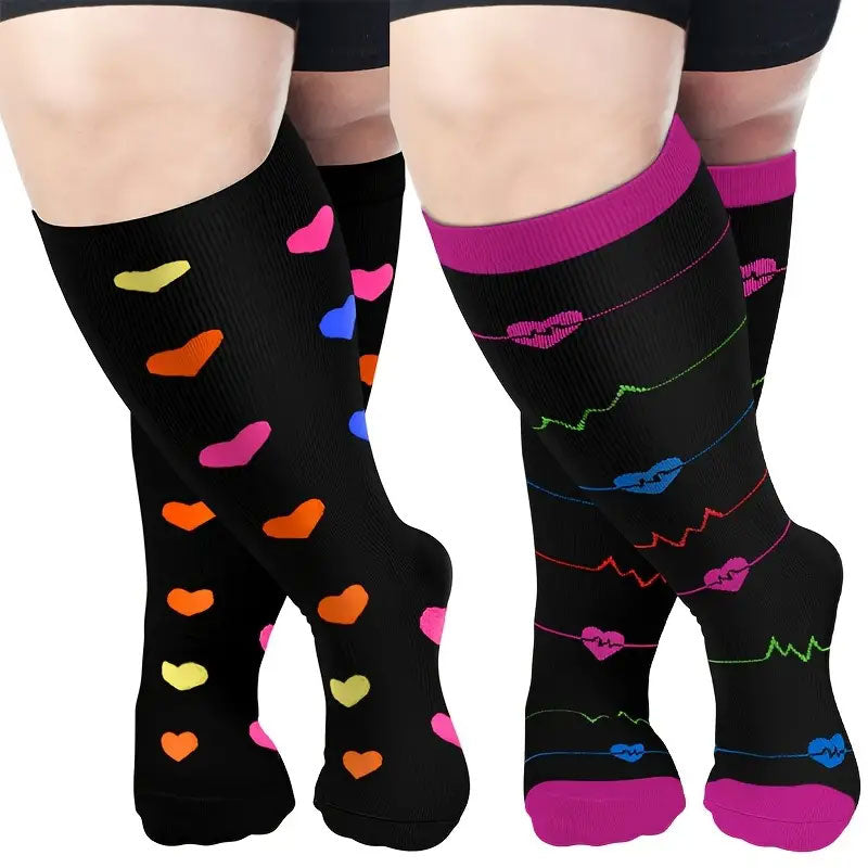 Plus Size Compression Socks Wide Calf for Men & Women - 3 Pairs – Wise ...