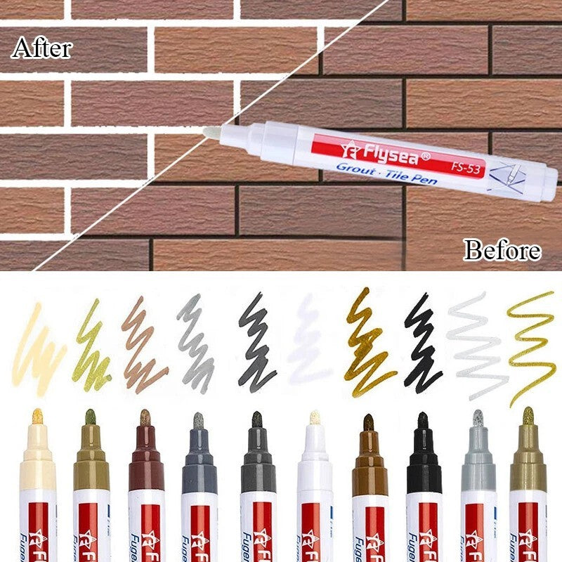 Tile Repair Pen Wall Gap Refill Agent Grout Refresher Marker Bathroom ...