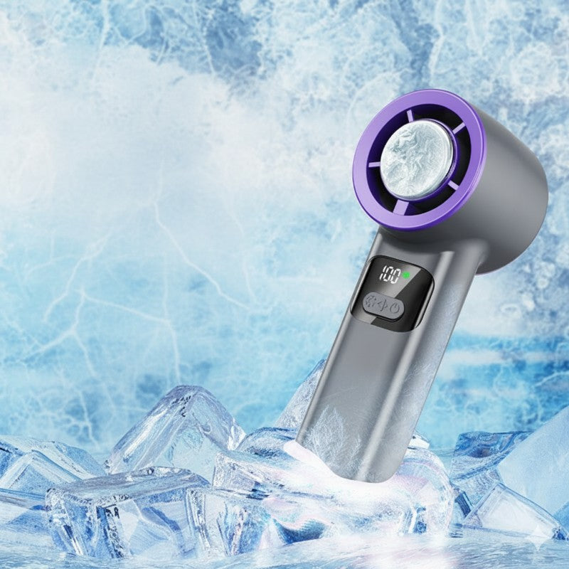 Portable Handheld Fan Rechargeable 100 Speeds Turbo Ice Cooling Fan Pe ...