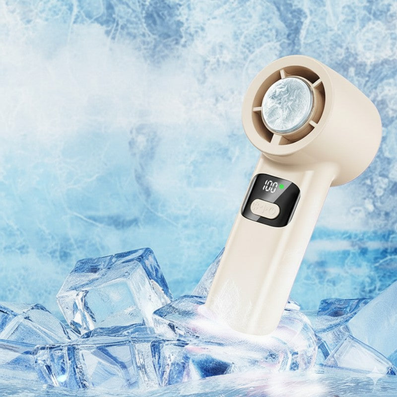 Portable Handheld Fan Rechargeable 100 Speeds Turbo Ice Cooling Fan Pe ...