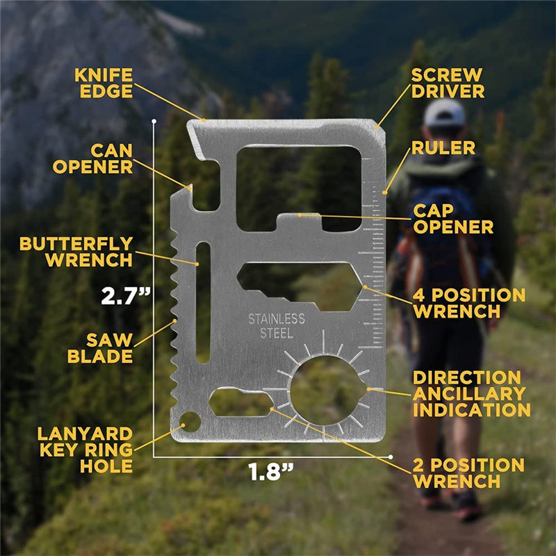 11-in-1 Survival Credit Card-Sized Multitool – Wise Living NZ
