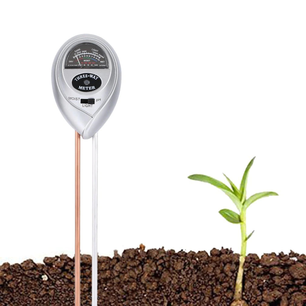 3 in1 Soil PH Tester Water Moisture Light Test Meter Kit – Wise Living NZ