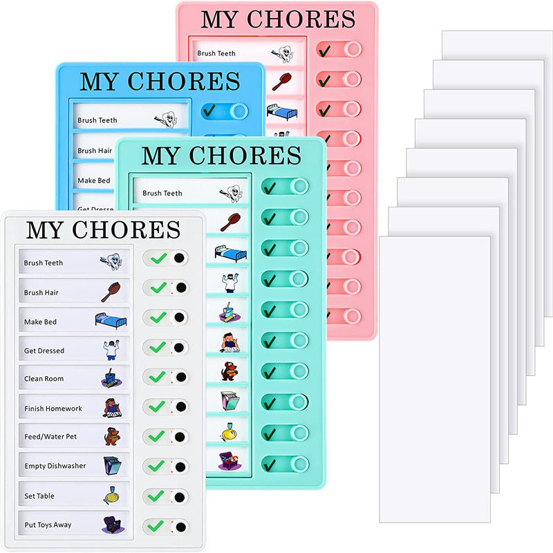 Chore Chart Plastic Checklist Board for Home Routine Planning – Wise ...