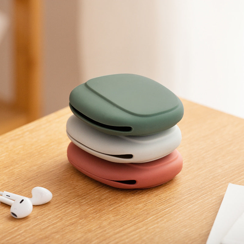 Data Cable Storage Box Silicone Headset Earphone Protection Box Case ...