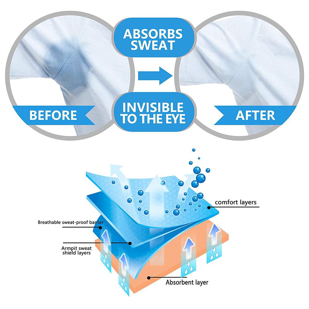 10pcs Armpit Sweat Absorption Stickers Underarm Antiperspirant Patches ...