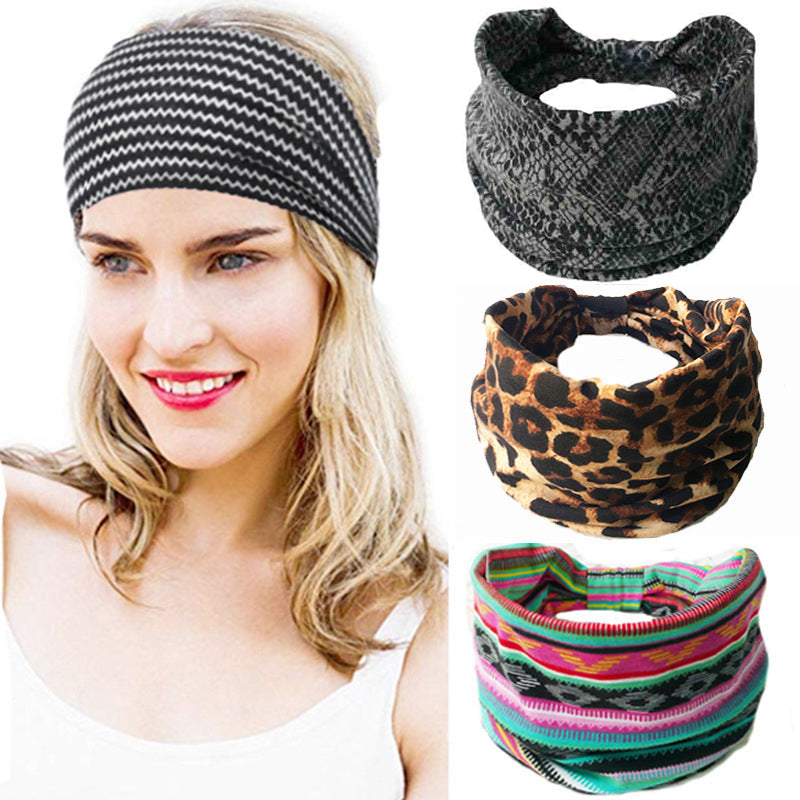 Extra Wide Hair Band Running Head Band Workout Knot Headwrap – Wise ...