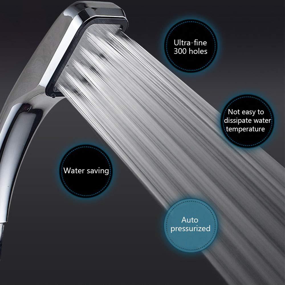 High Pressure Rainfall Shower Head Water-Saving 300-Hole Handheld Show ...