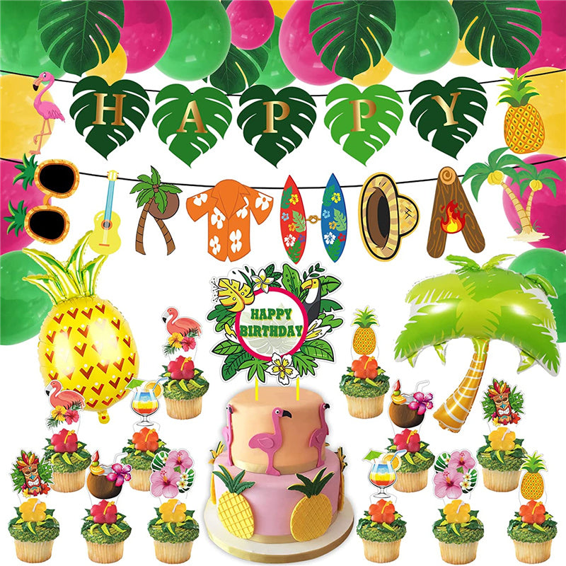 Hawaiian Luau Aloha Tropical Beach Party Birthday Decorations – Wise Living