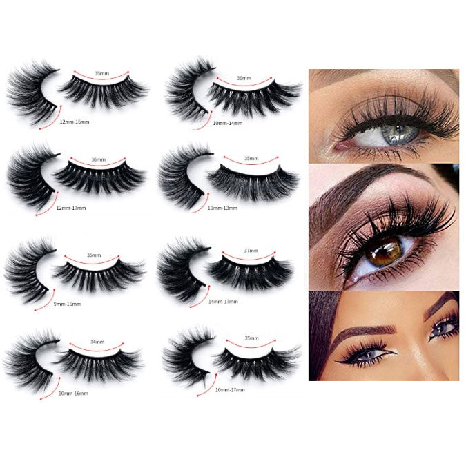 Natural Layered Thick Long 3D Mink Fur False Eyelashes – Wise Living NZ