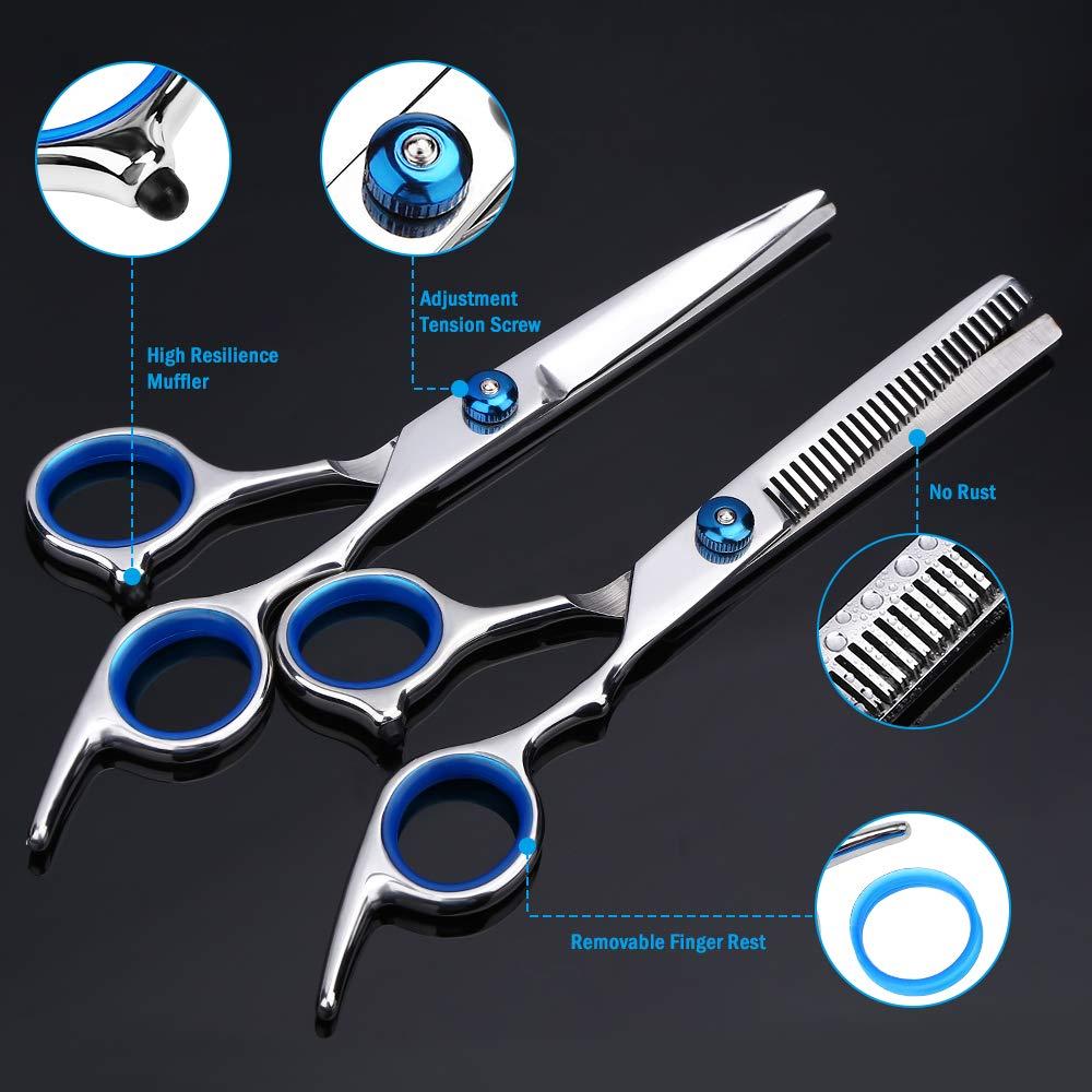 Hair Cutting Shears Hairdressing Scissors Kit for Barber Salon and Hom ...