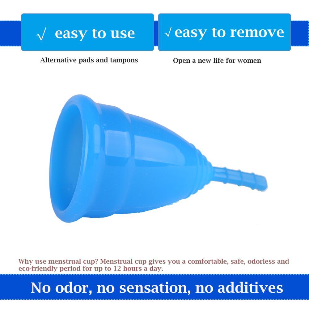 2 Packs Resuable Hygiene Menstrual Cups Medical Grade Silicone FDA App ...