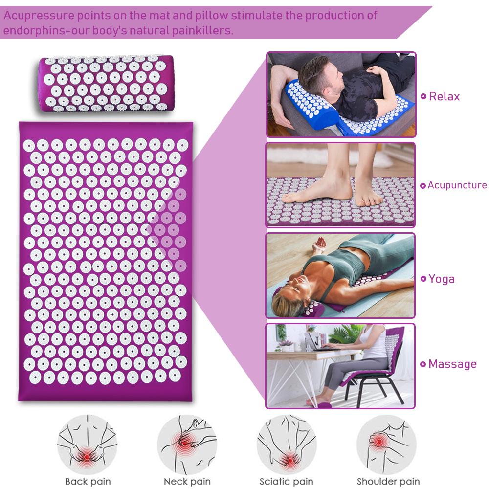 Rose Shape Spike Acupressure Mat Yoga Cushion Body Massager – Wise ...