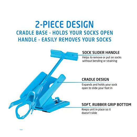 Sock Aid Kit Easy On & Easy Off No Bending Sock Slider – Wise Living NZ